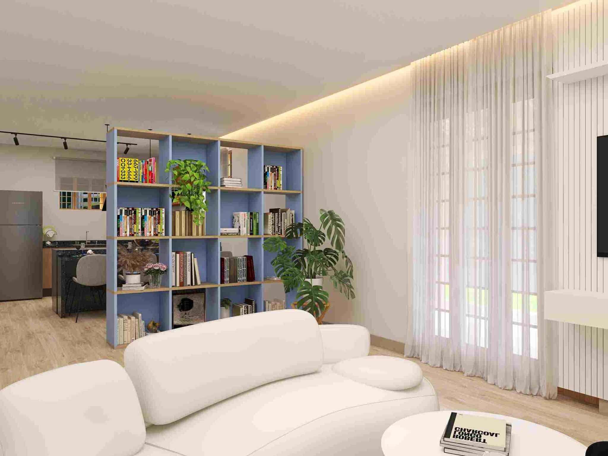 How to divide a small and simple living room and kitchen: 6 tips and ideas